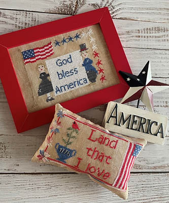 Romy's Creations God Bless America - Patriotic Cross Stitch Pattern - 123Stitch