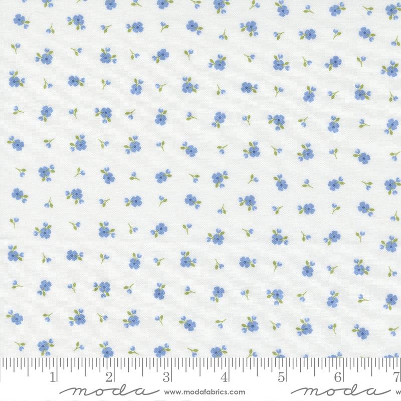 Corey Yoder Coriander Quilts Peachy Keen Off White Blue - Pixie Ditsy ...