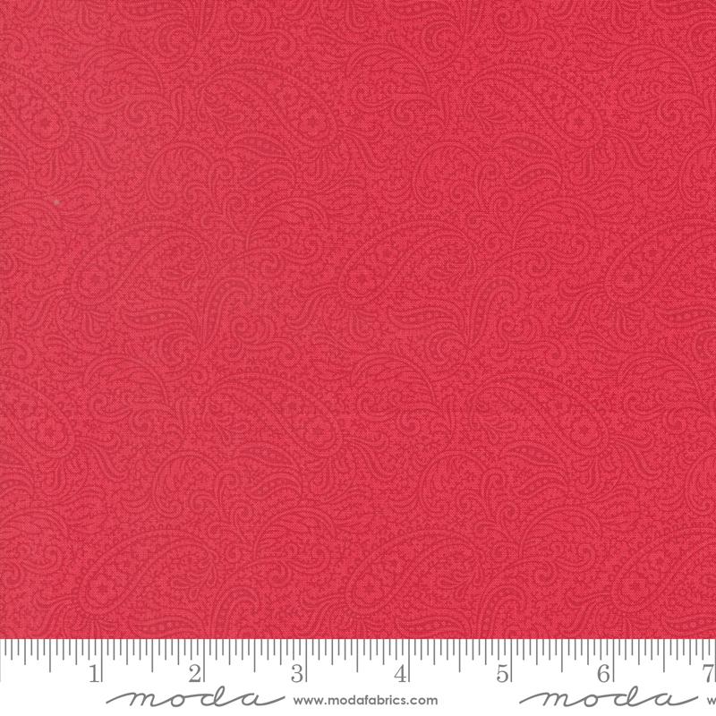 Howard Marcus & 3 Sisters Patient Paisley - Red - Quilt Fabric - 123Stitch