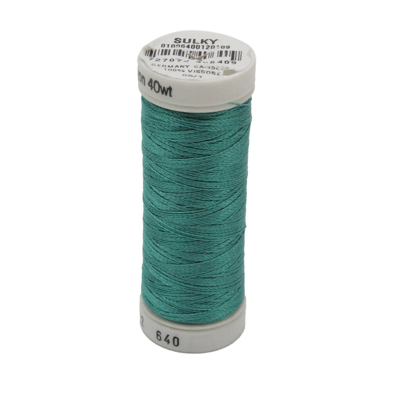 Sulky Rayon 40 wt Thread 250yds Medium Aqua 0640 - 123Stitch
