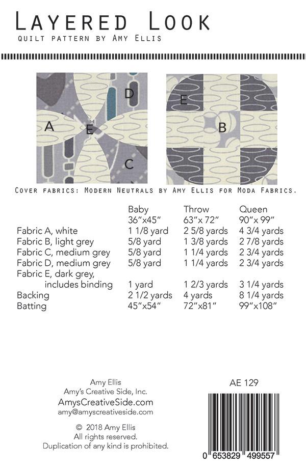 Amy Ellis Layered Look - Quilt Pattern - 123Stitch