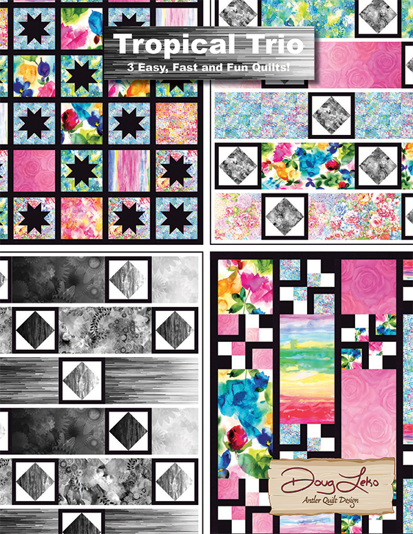 Antler Quilt Design Tropical Trio - Quilt Pattern - 123Stitch