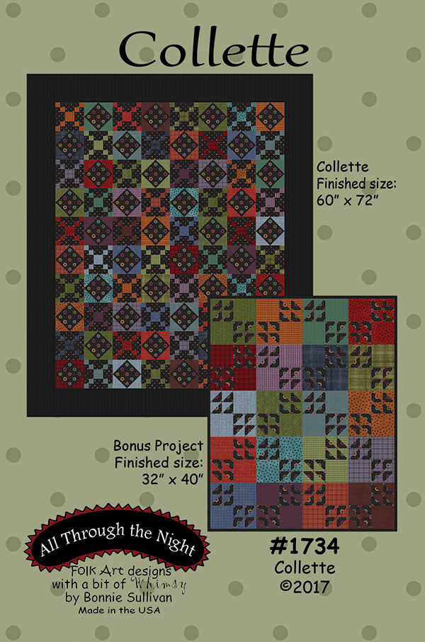 All Through The Night Collette - Quilt Pattern - 123Stitch