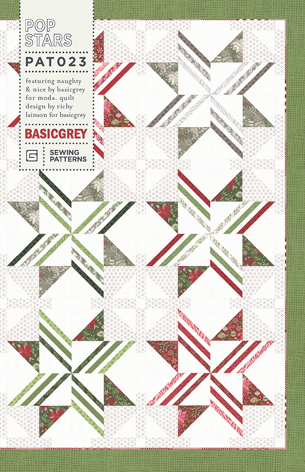 BasicGrey Pop Stars - Quilt Pattern - 123Stitch