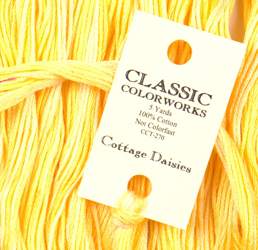 Cottage Daisies Yellow - Classic Colorworks Cotton Floss - 123Stitch