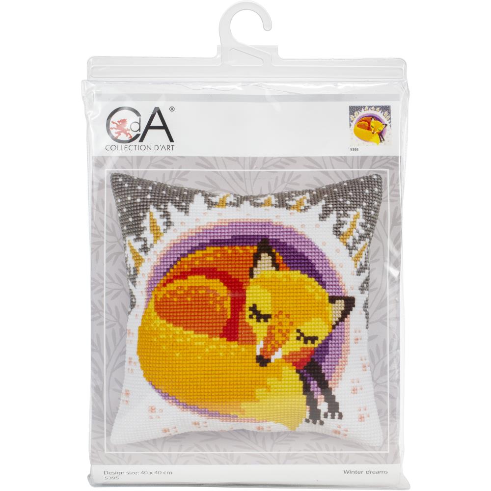 Collection d'Art Winter Dreams (Fox) - Stamped Needlepoint Cushion Kit ...