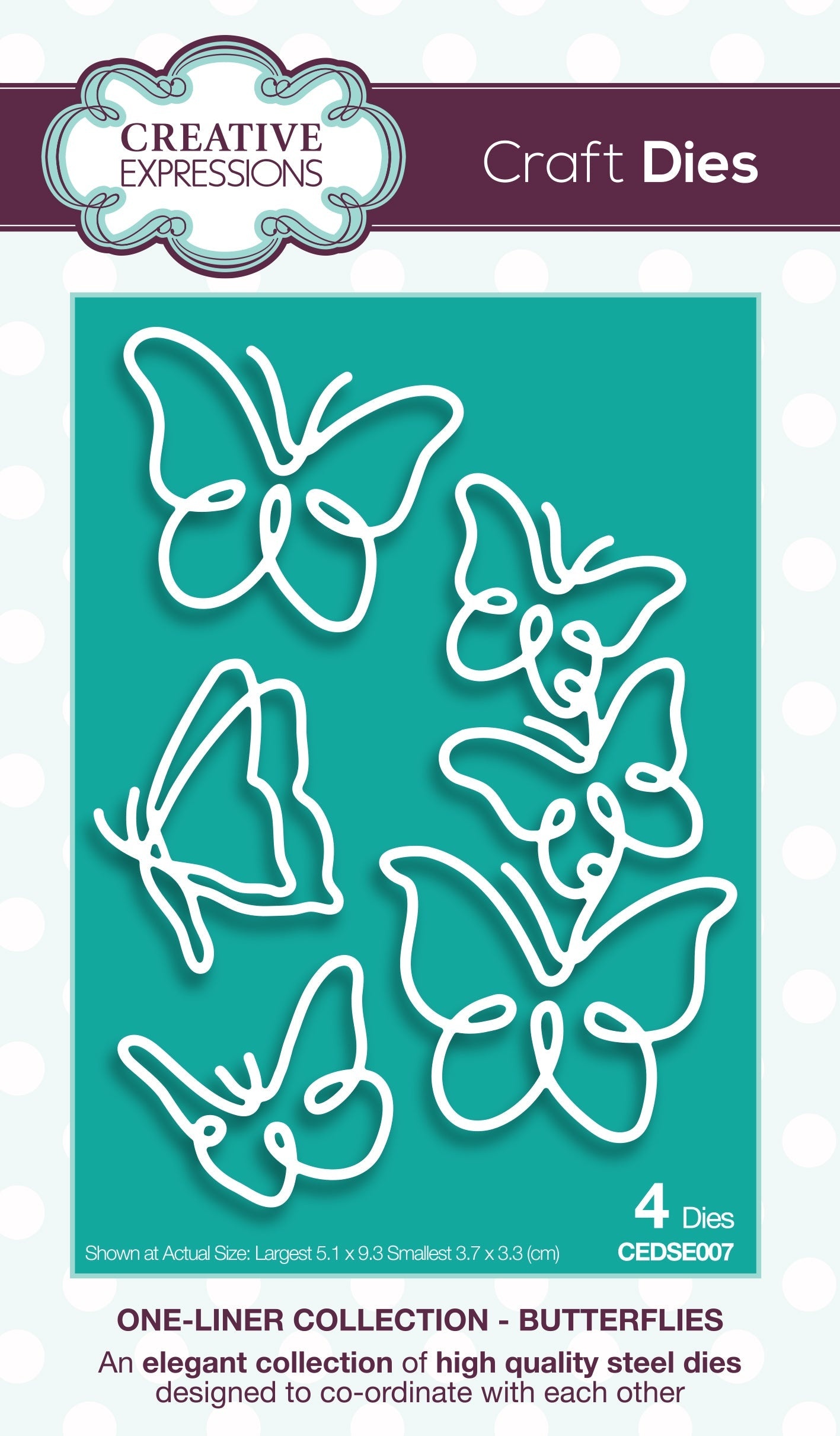 Creative Expressions Butterflies - One-Liner Collection - Craft Die Set ...