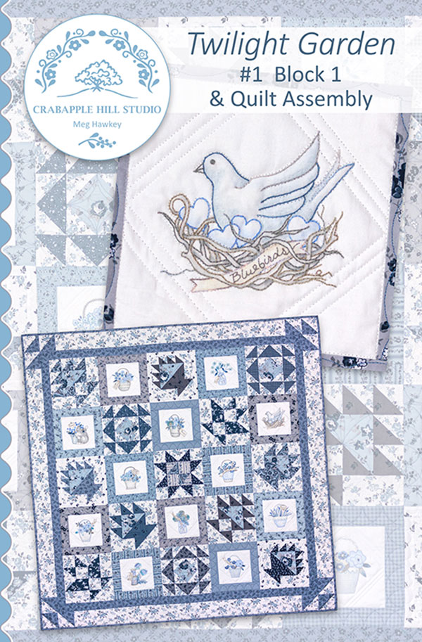 Crabapple Hill Twilight Garden BOM #1 Block 1 - Quilt Pattern - 123Stitch