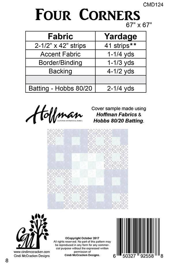 Cindi Mccracken Four Corners - Quilt Pattern - 123Stitch