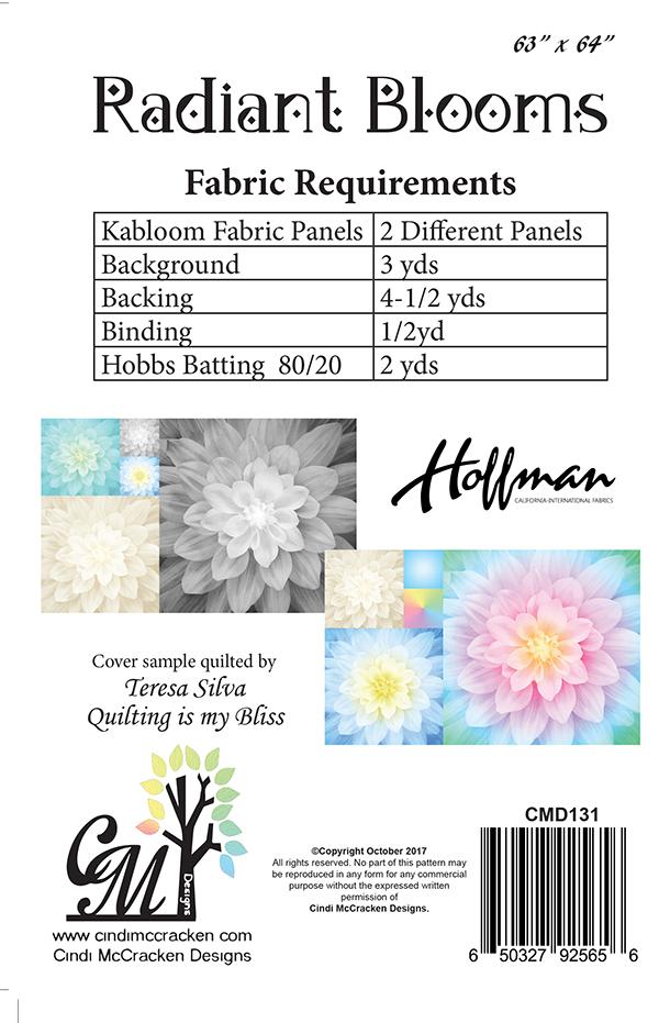 Cindi Mccracken Radiant Blooms - Quilt Pattern - 123Stitch