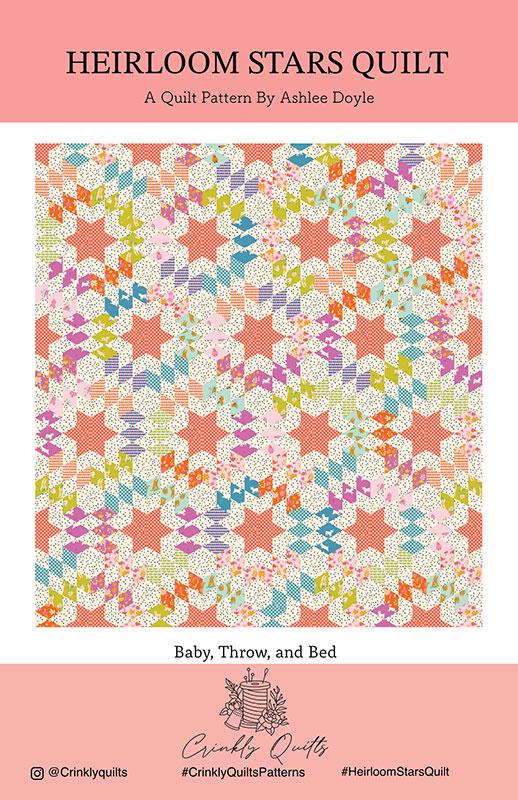 Crinkly Quilts Heirloom Stars - Quilt Pattern - 123Stitch