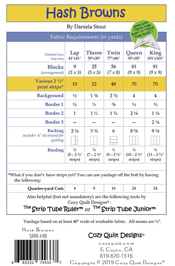 Cozy Quilt Hash Browns - Quilt Pattern - 123Stitch