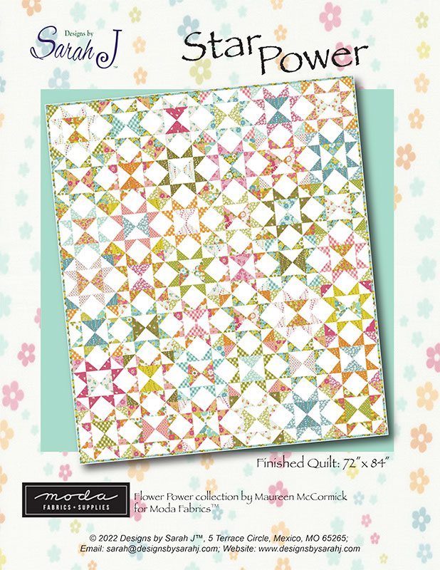 Designs by Sarah J Star Power - Quilt Pattern - 123Stitch
