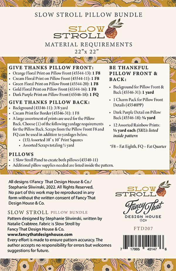 Fancy That Design House Slow Stroll Pillow Bundle - Quilt Pattern ...