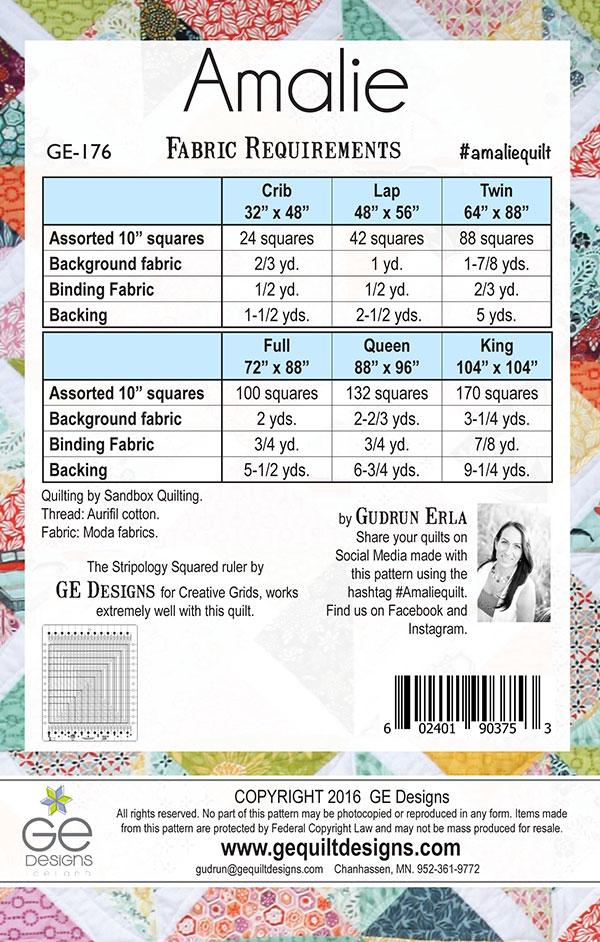 GE Designs Amalie - Quilt Pattern - 123Stitch