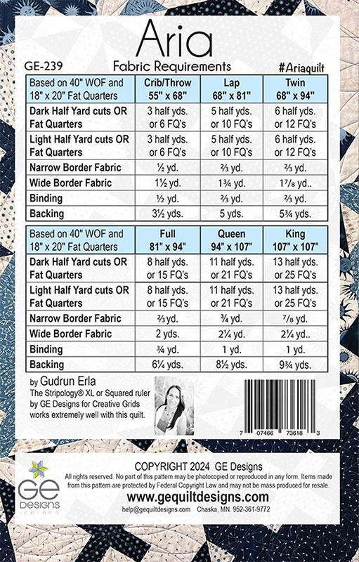 GE Designs Aria - Quilt Pattern - 123Stitch