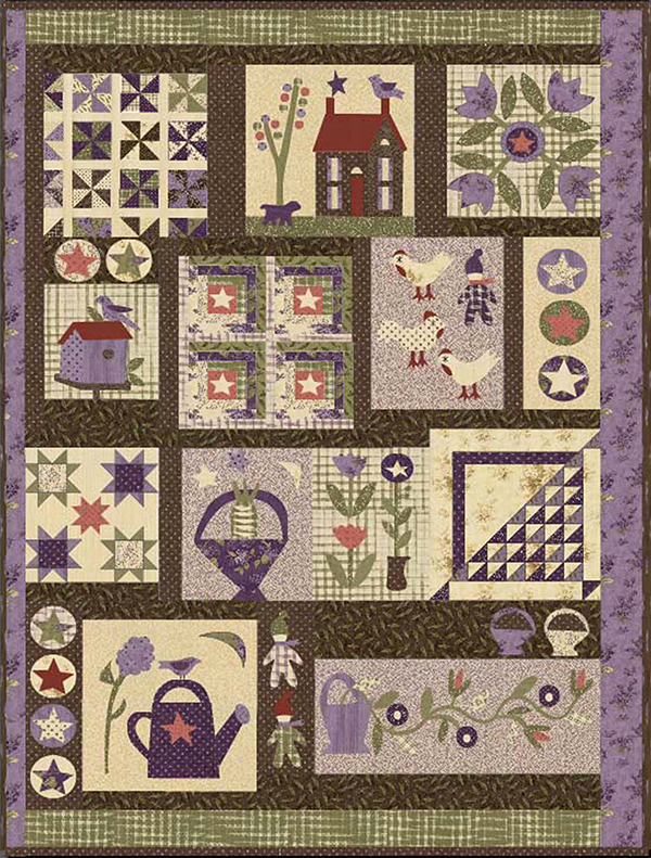 Jan Patek Sampler Spree Bom/12 Mo - Quilt Pattern - 123Stitch