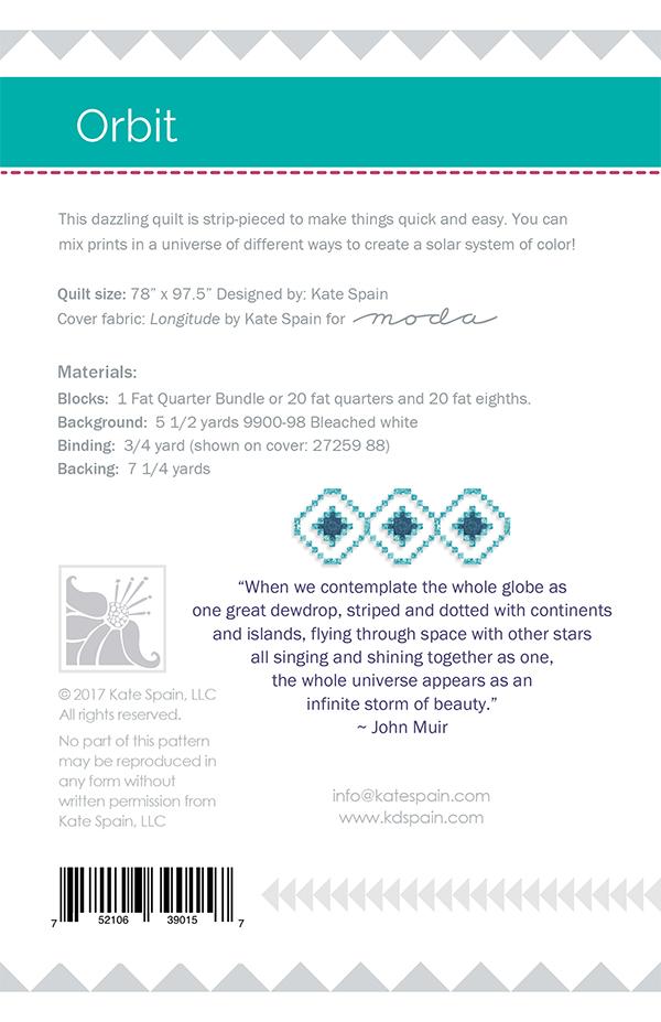Kate Spain Orbit - Quilt Pattern - 123Stitch