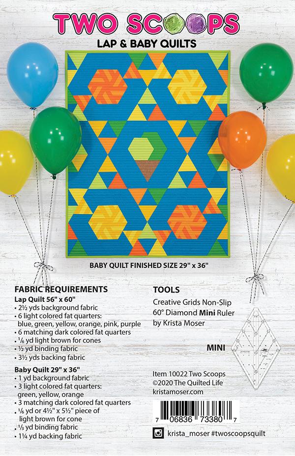 Krista Moser,the Quilted Life Two Scoops - Quilt Pattern - 123Stitch