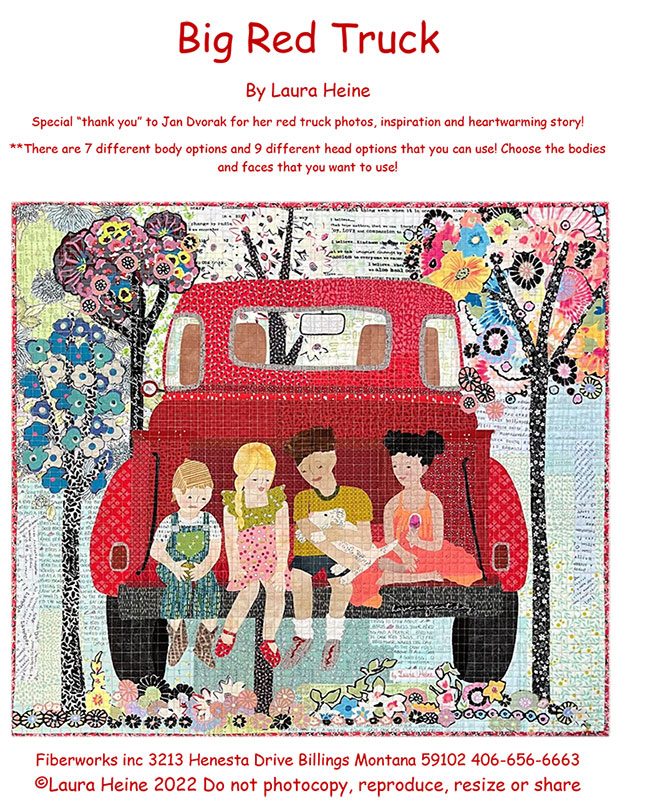 Fiberworks Big Red Truck - Quilt Pattern - 123Stitch