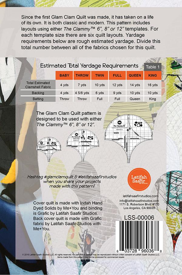 Latifah Saafir Studios Glam Clam Quilt - Quilt Pattern - 123Stitch