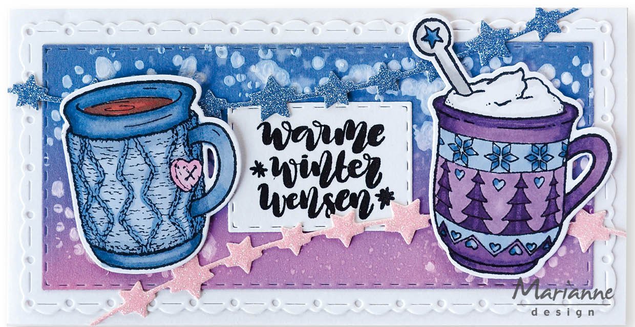 Marianne Design Hetty's Hot Drinks - Stamp and Die Set HT1666 - 123Stitch