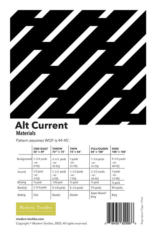 Modern Textiles Alt Current - Quilt Pattern - 123Stitch