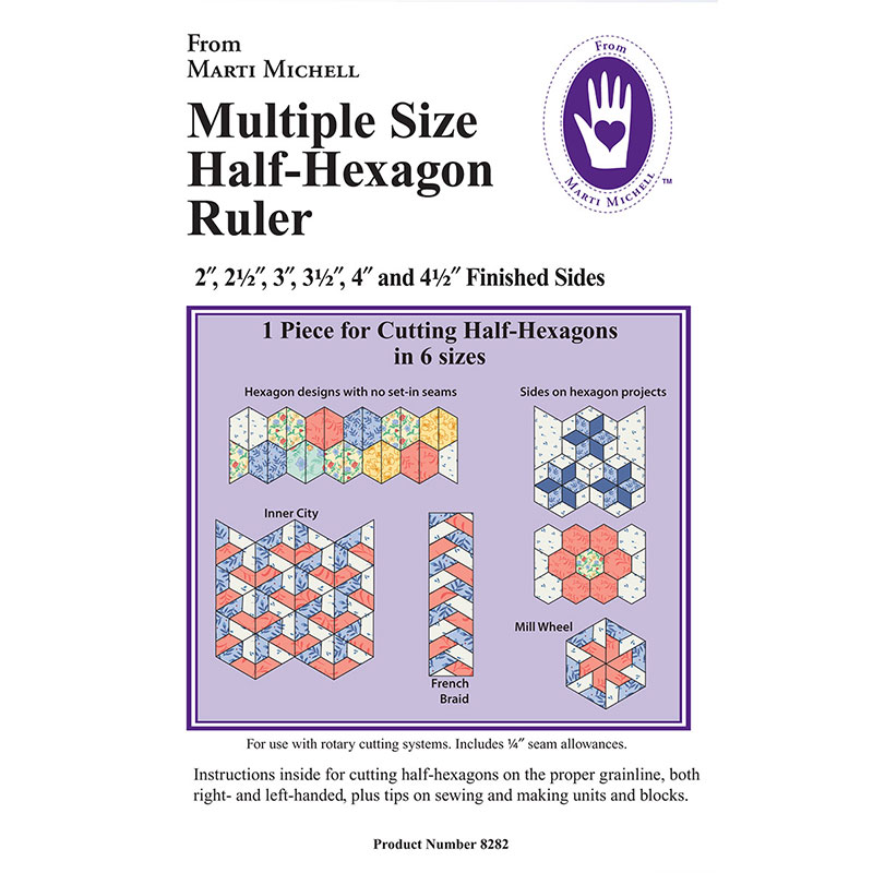Michell Marketing Multiple Size Half Hexagon Rule - 123Stitch