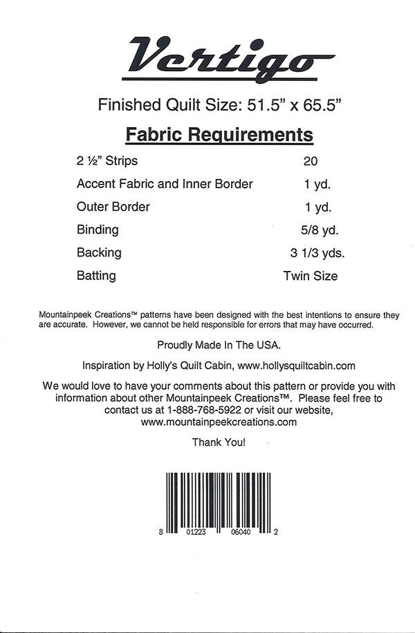 Mountainpeek Creations Vertigo - Quilt Pattern - 123Stitch