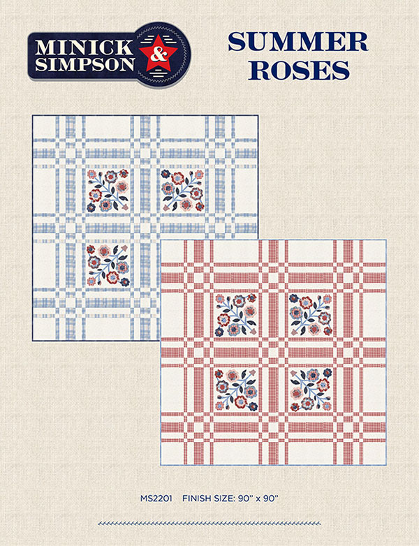 Minick and Simpson Summer Roses - Quilt Pattern - 123Stitch