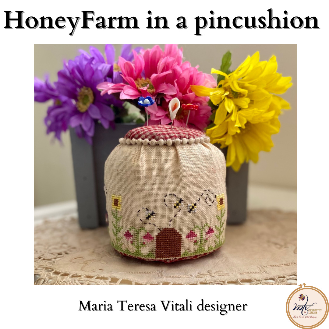 MTV Designs Honey Farm In A Pincushion - Cross Stitch Pattern - 123Stitch