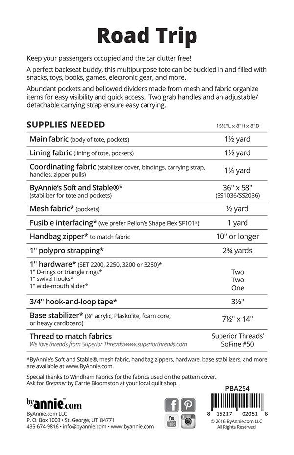 Patterns by Annie Road Trip - Quilt Pattern - 123Stitch