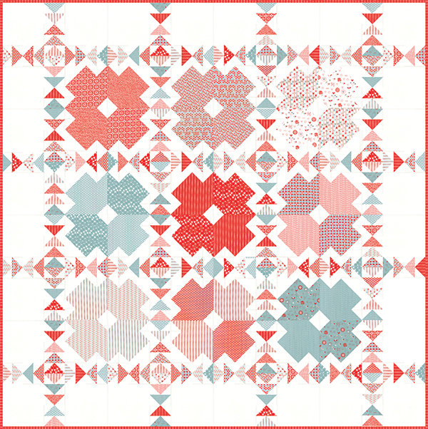 Pieces From My Heart Tic Tac Toe - Quilt Pattern - 123Stitch