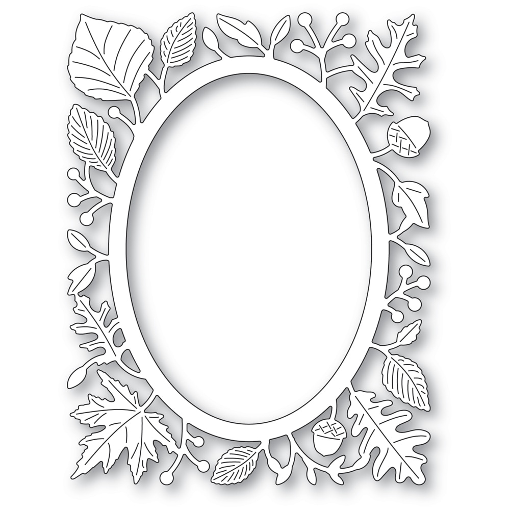 Poppystamps Harvest Oval Frame - Craft Die - 123Stitch