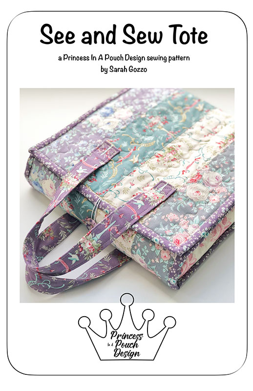 Princess In A Pouch Design See and Sew Tote - Quilt Pattern - 123Stitch