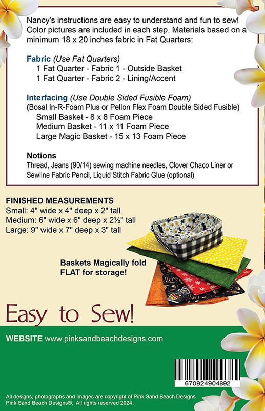 Pink Sand Beach Designs Magic Basket - Quilt Pattern - 123Stitch