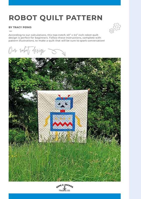 Rope And Anchor Trading Co The Robot Quilt - Quilt Pattern - 123Stitch