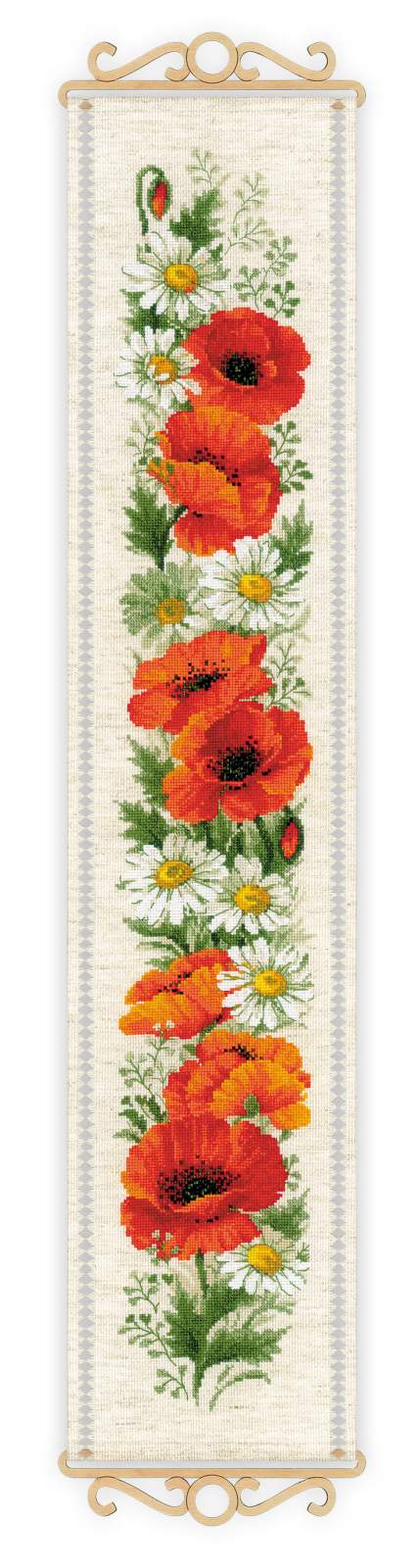 Riolis Poppies and Daisies - Cross Stitch Kit 2067 - 123Stitch