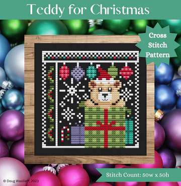 Shannon Christine Designs Teddy For Christmas - Cross Stitch Pattern ...