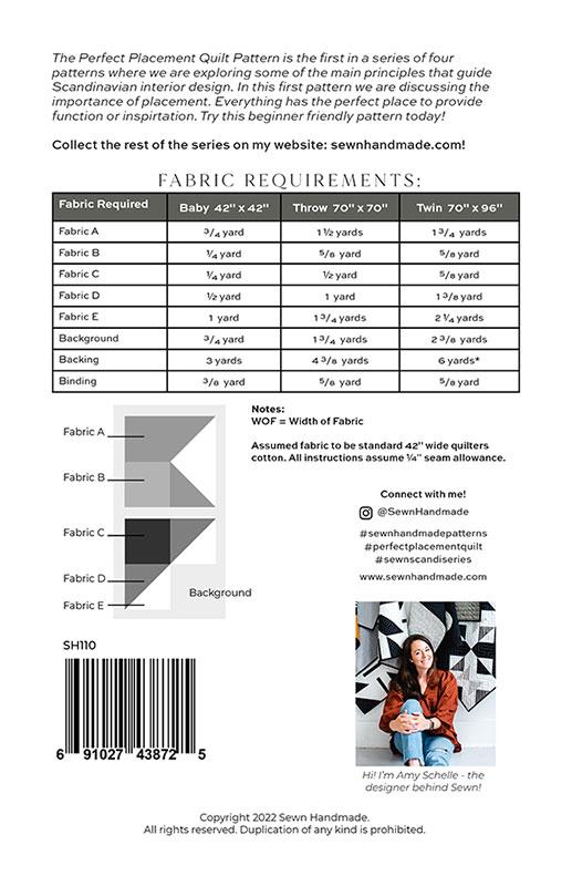 Sewn Perfect Placement Quilt - Quilt Pattern - 123Stitch