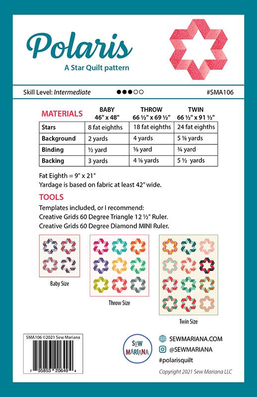 Sew Mariana Polaris - Quilt Pattern - 123Stitch