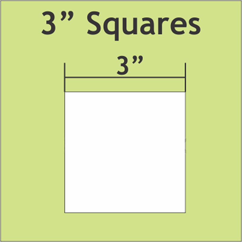 Paper Pieces Square 3 50pcs for English Paper Piecing - 123Stitch
