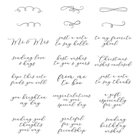 Spellbinders Envelope of Wonder Sentiments - Clear Stamp Set - 123Stitch