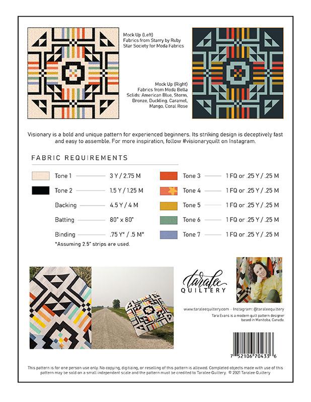 Taralee Quiltery Visionary - Quilt Pattern - 123Stitch