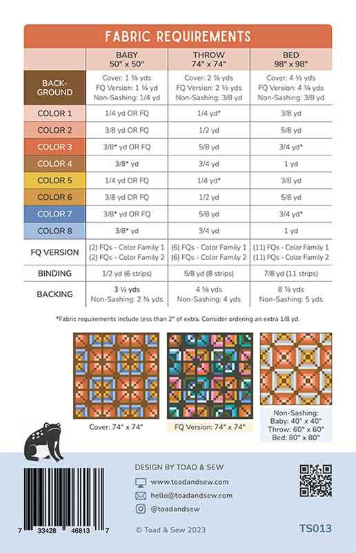 Toad And Sew Intertwined - Quilt Pattern - 123Stitch