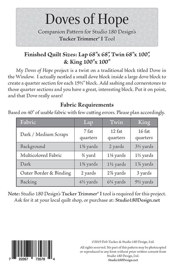 Studio 180 Design Doves Of Hope - Quilt Pattern - 123Stitch