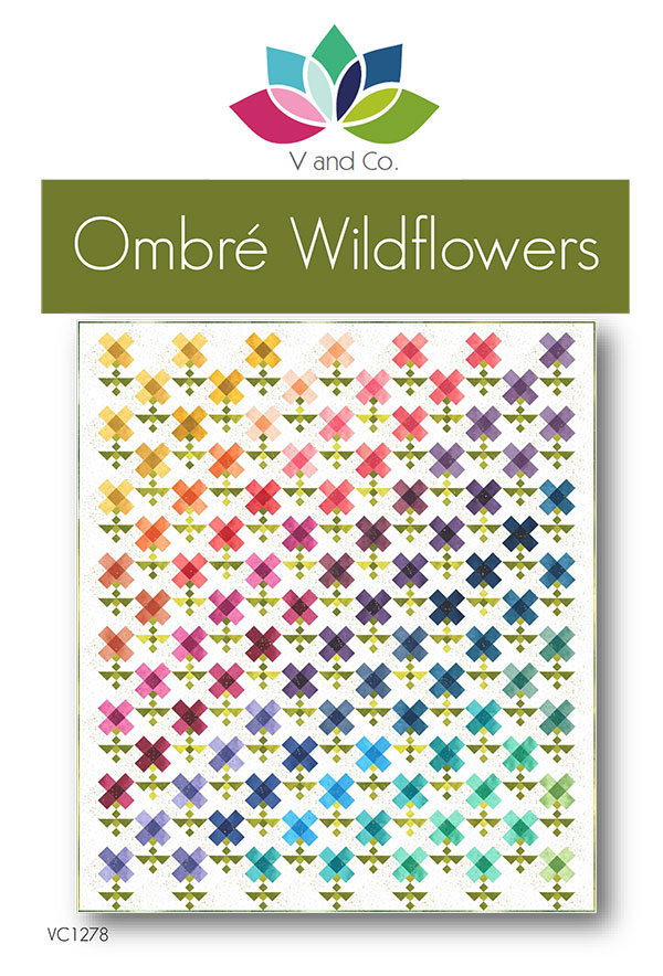 V and Co Ombre Wildflowers - Quilt Pattern - 123Stitch