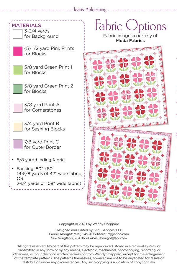 Wendy Sheppard Hearts A Blooming - Quilt Pattern - 123Stitch