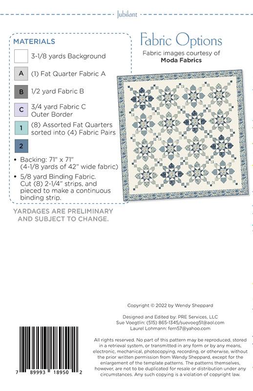 Wendy Sheppard Jubilant - Quilt Pattern - 123Stitch